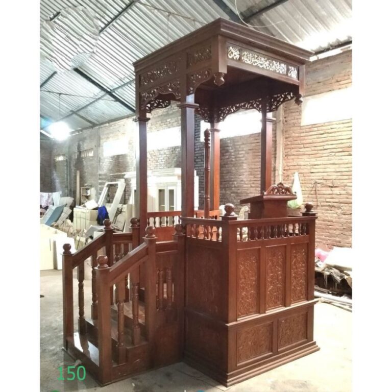 Mimbar Masjid Ukir Ukuran Jumbo - Vian Jati Furniture Jepara